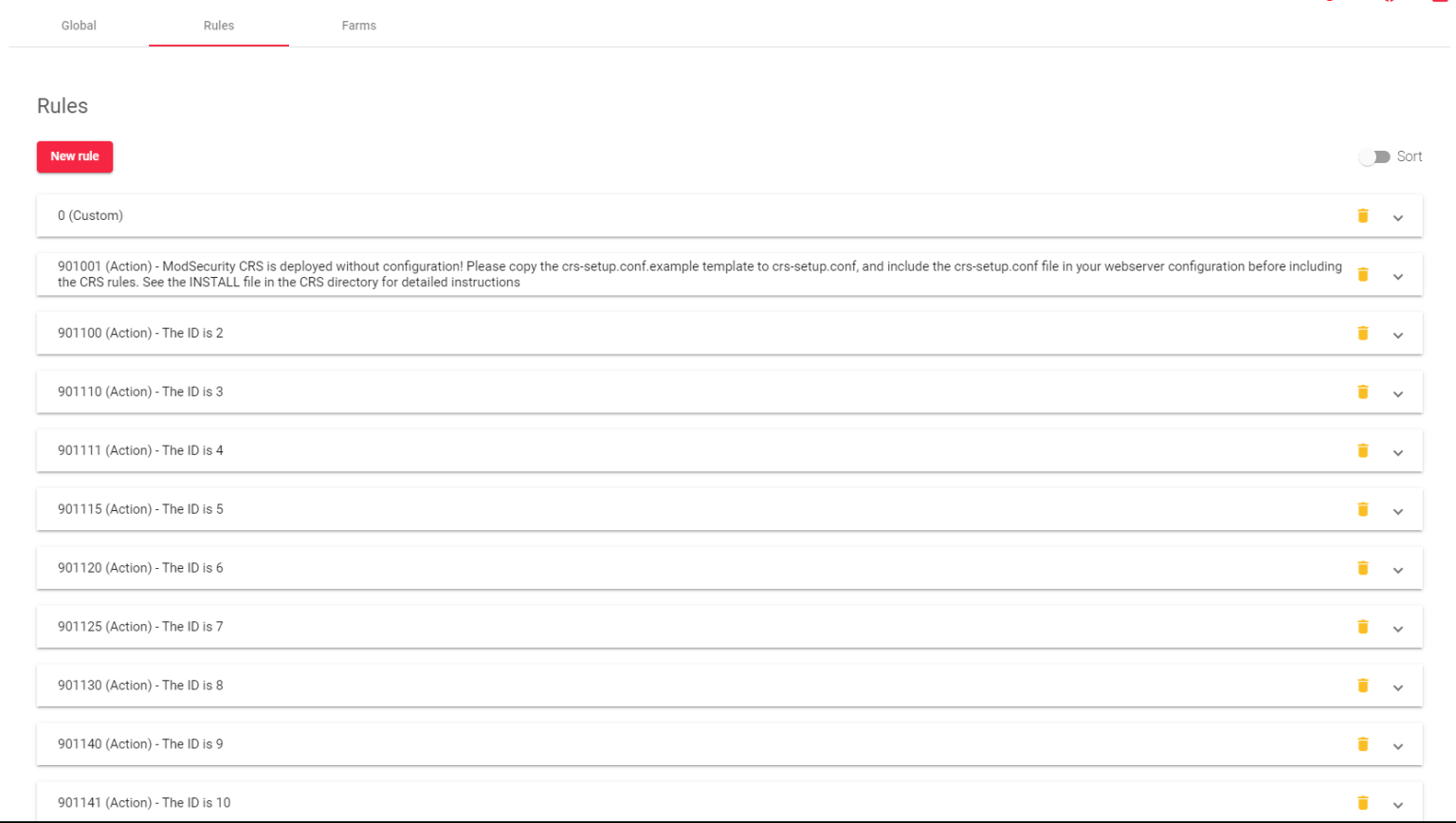 IPDS | WAF | Rulesets | Update - SKUDONET Enterprise Editon v6.3