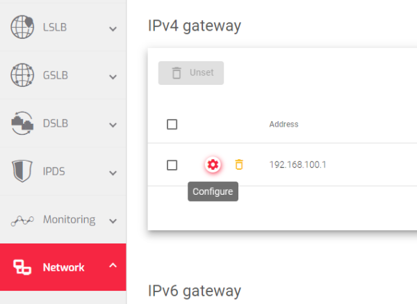 Network | Gateway | Configure - SKUDONET