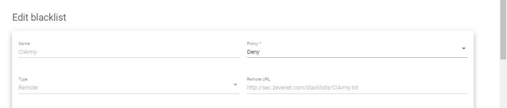 IPDS | Blacklists | Update - SKUDONET