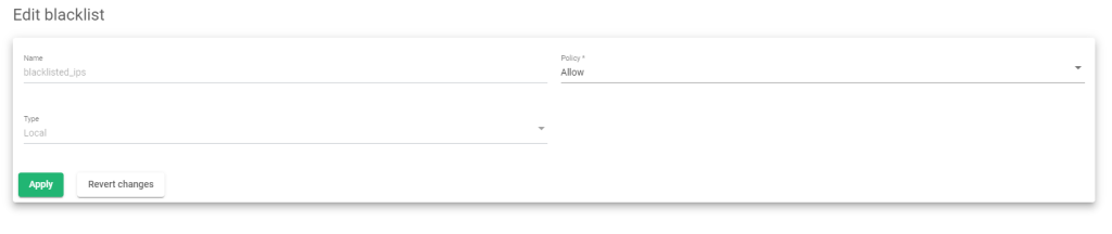 IPDS | Blacklists | Create - SKUDONET