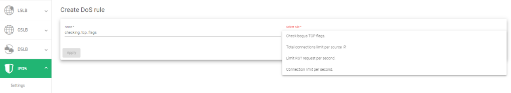 IPDS | DoS | Create - SKUDONET