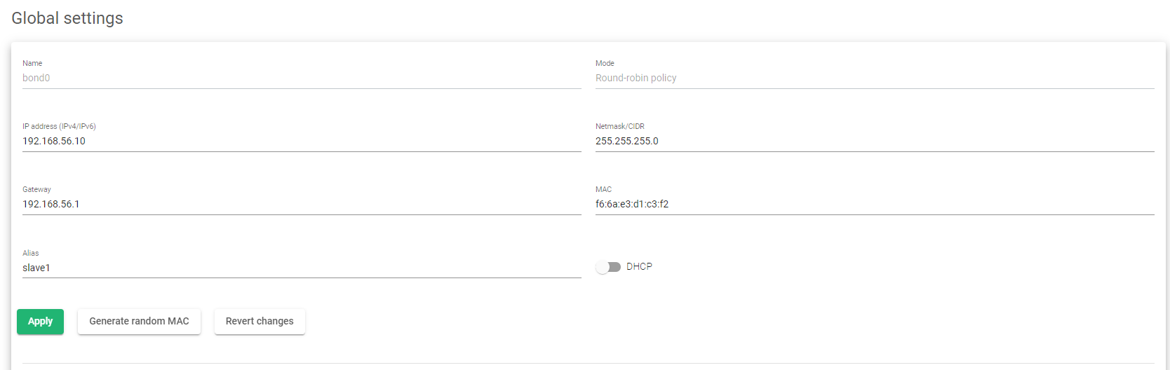 Network | Bonding | Update - SKUDONET