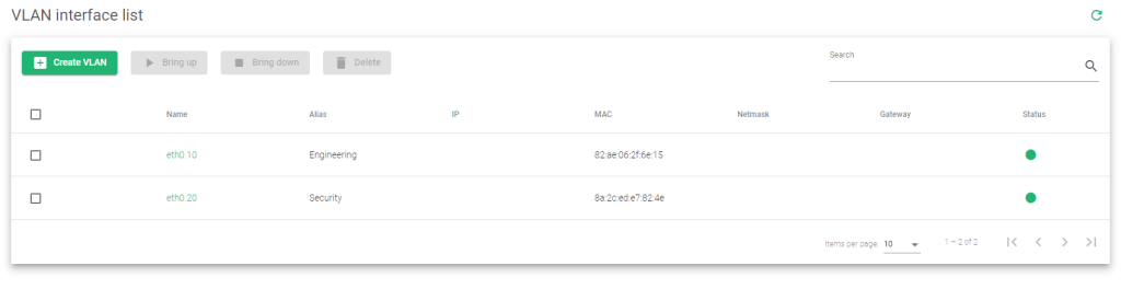Network | VLAN | Create - SKUDONET