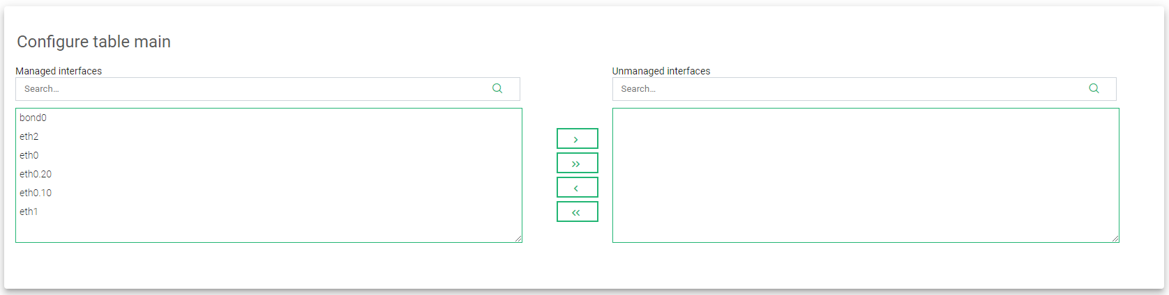 Network | Routing | Tables | Configure - SKUDONET Network | Routing | Tables | Configure - SKUDONET