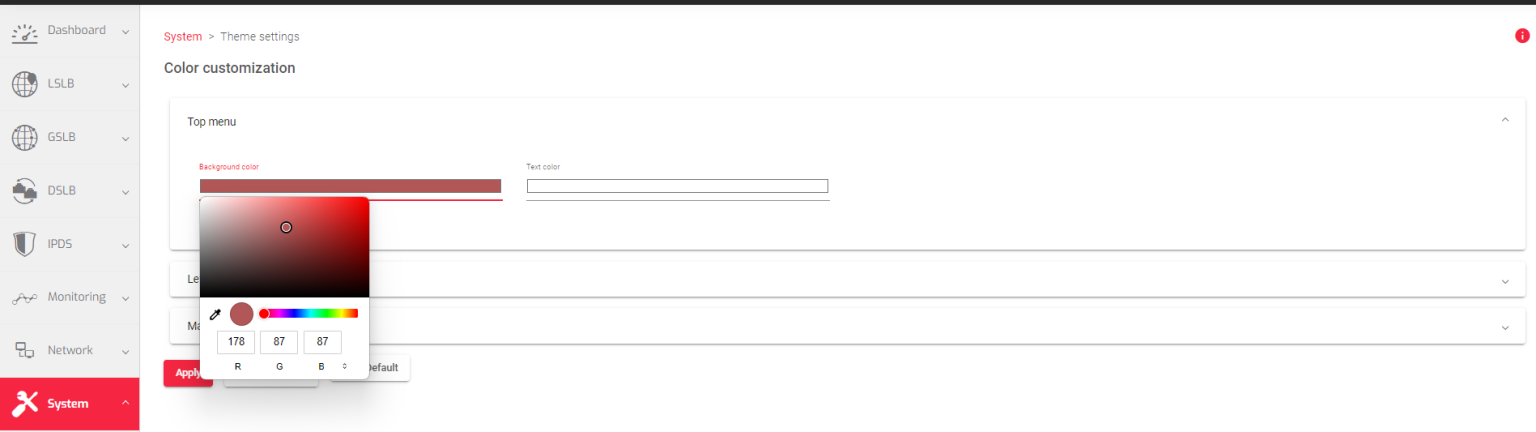 System | Theme Settings - SKUDONET